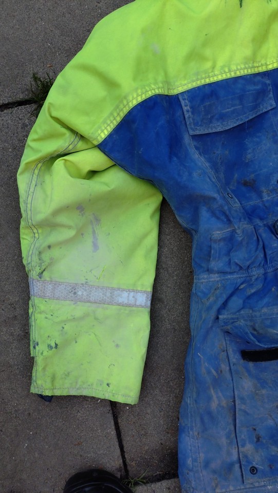 mens FLADEN Rescue System Flotation Suit Yellow & Blue 48" Chest 29 ...