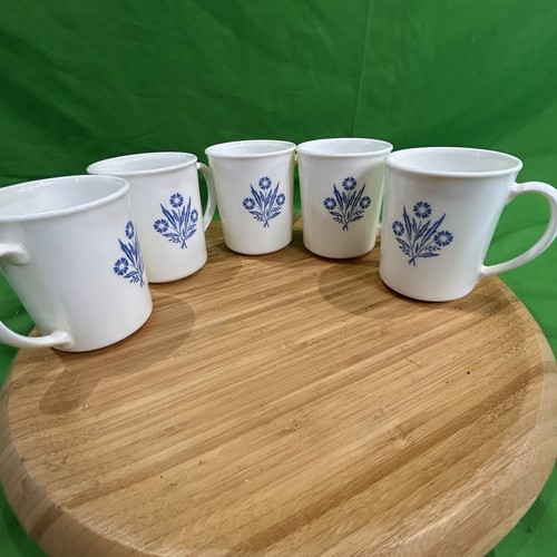 Corelle Cornflower Blue Mugs Set of 5 | eBay