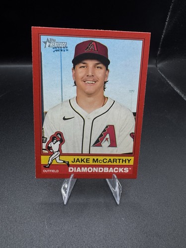 2025 Topps Heritage #473 Jake McCarthy Red Border Short Print ...