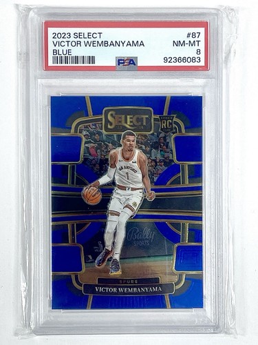 2023-24 Panini Select Concourse Blue Prizm Victor Wembanyama #87 PSA 8 Rookie RC | eBay