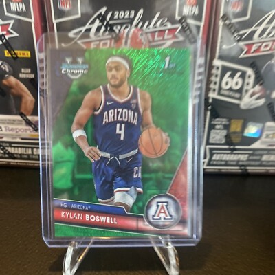 KYLAN BOSWELL 2023-24 Bowman University Chrome 1st 80/99 Green ...