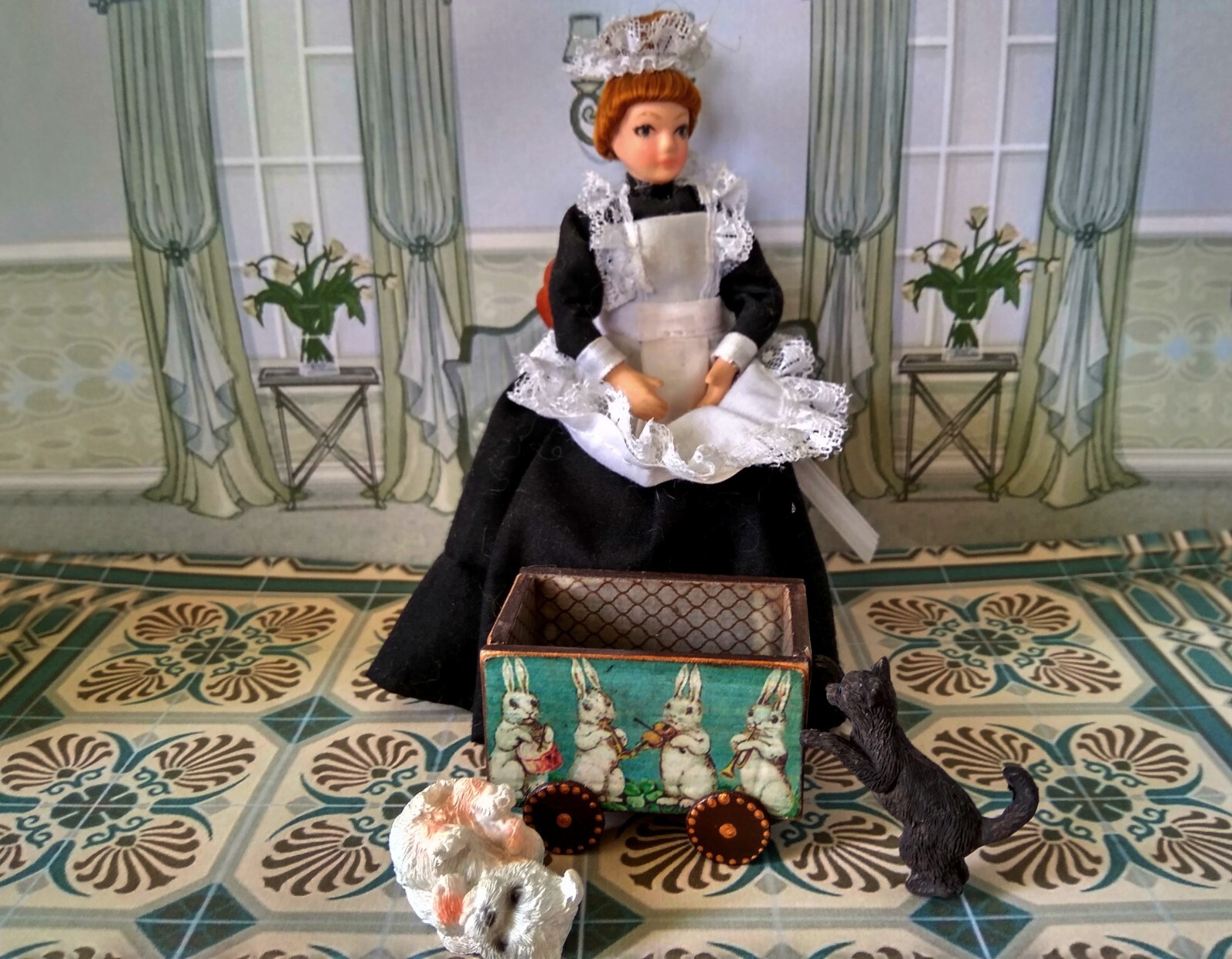 Doll Toy Puppet Trolley Cart Dollhouse Miniature Scale 1:12 Handmade | eBay