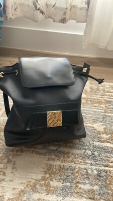 Nina Ricci Black Leather Backpack | eBay