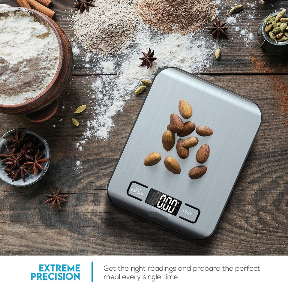 Digital Kitchen Food Diet Scale High Precision Stainless Steel 5 Units ...