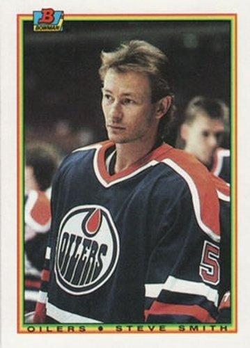#200 Steve Smith - Edmonton Oilers - 1990-91 Bowman Hockey | eBay