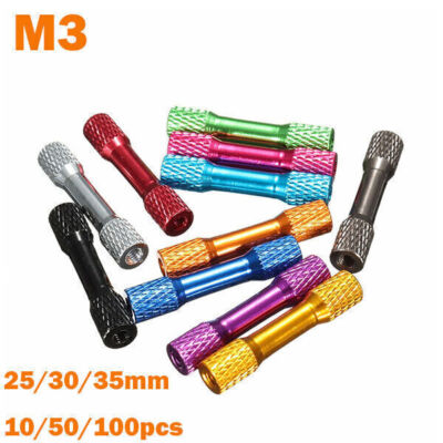 HOT M3 25/30/35mm Knurled Aluminum Alloy Colorful Standoffs Round For ...