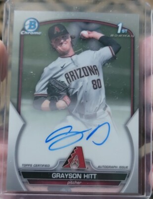 GRAYSON HITT 2023 BOWMAN CHROME DRAFT 1ST AUTOGRAPH DBACKS AUTO CDA-GH ...