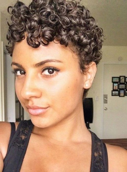 Short Afro Small Curly Wigs for Women Natural Looking Black Pixie Cut ...