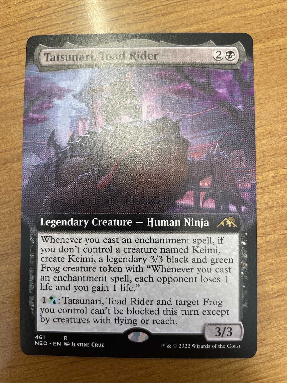 Tatsunari, Toad Rider x1 1x Extended Art Kamigawa: Neon Dynasty NM MTG ...
