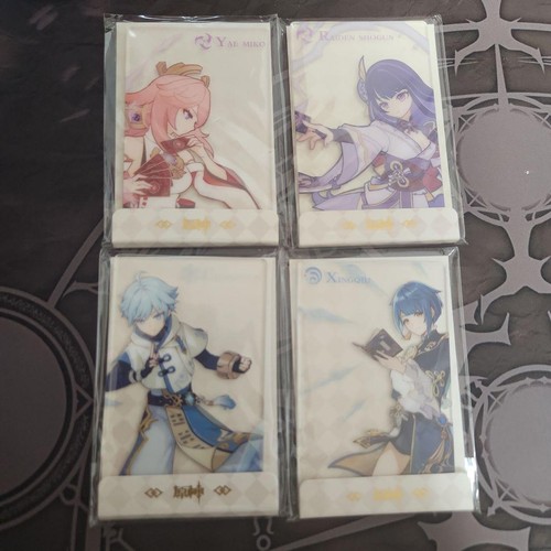 Genshin Impact 4x Acrylic Clear Card Set Raiden Shogun Yae Miko ...