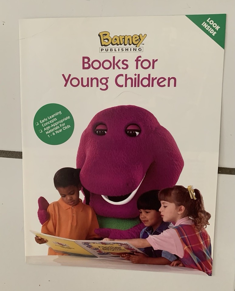 Rare Barney The Dinosaur 1993 Books And Sales Brochure For 13 Launch ...