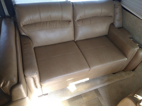 RecPro Charles 60" Jack Knife RV Sleeper Sofa with Arms Mahogany RV ...