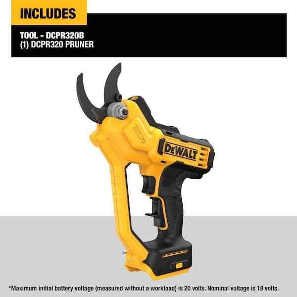 DEWALT DCPR320B 20V MAX Cordless Battery Powered Pruner Coated Blade ...