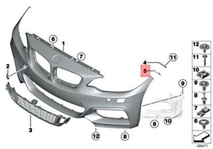 Genuine BMW F20 F21 F22 F23 MOS 114d 114i Insert Bumper Front Right ...