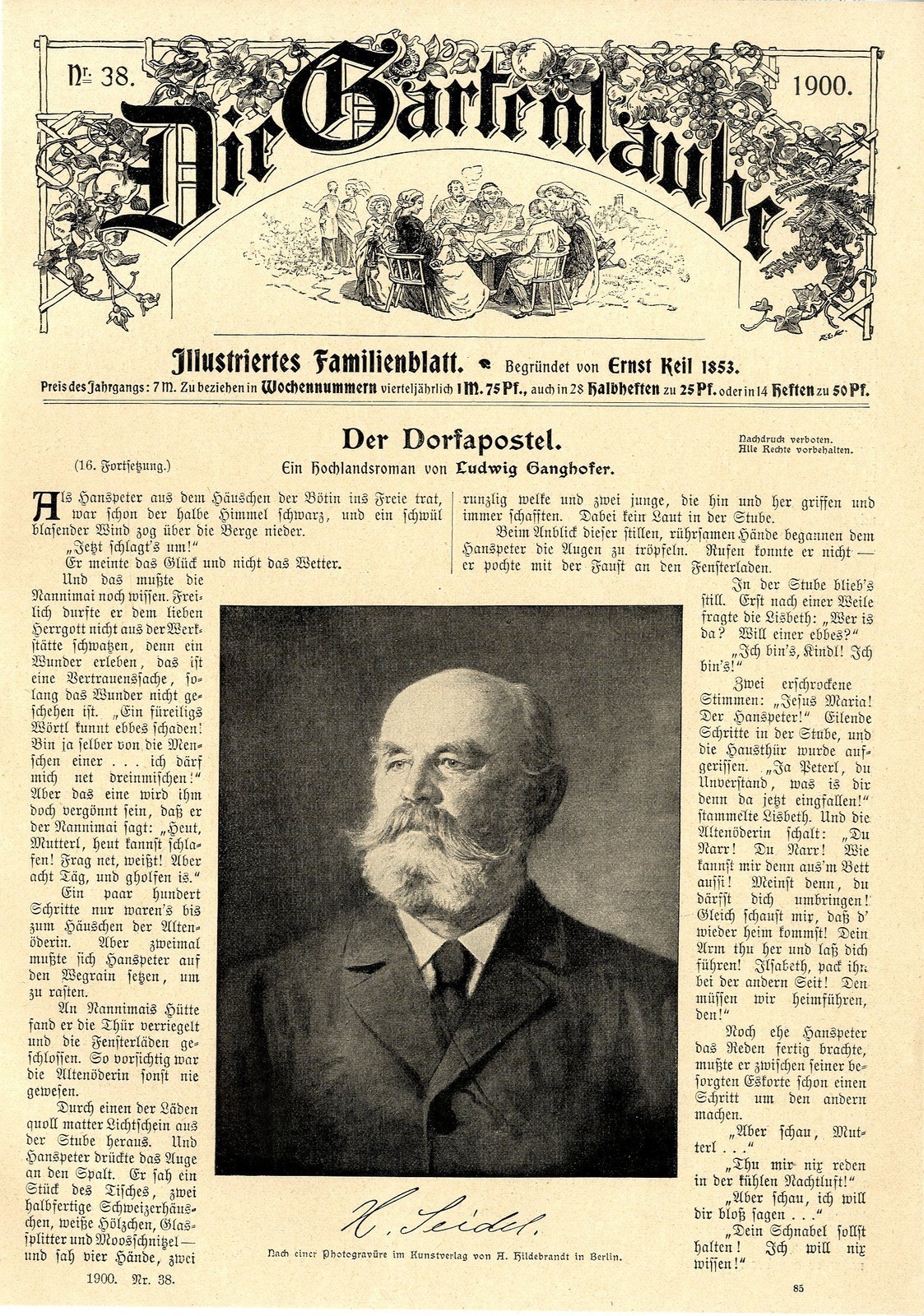 J. Trojan Heinrich Seidel der deutsche Dichter u. Maler Histor ...