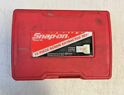 SNAP ON TOOLS REX 15B 15 PIECE SCREW EXTRACTOR SET 1/8"-9/16" | eBay