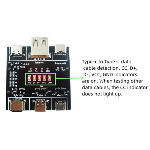 DT3 Data Cable Detection USBA to Type C Cable Tester Short Circuit On ...
