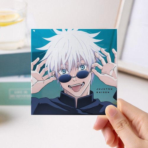 Jujutsu Kaisen Satoru Gojo Cosplay Acrylic Cup Mat Coaster Decor Anime ...