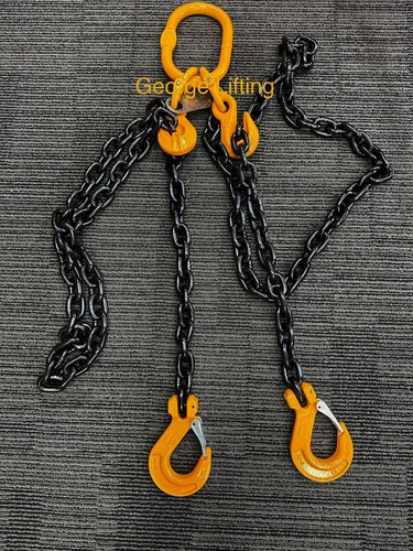 Chain Sling 2 Leg WLL 5500kg G80 Chain Sling 10mm*2m w/ Clevis hook ...