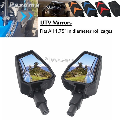 1.75'' UTV Side View Mirror For Polaris RZR XP1000 900 Rearview Mirrors ...