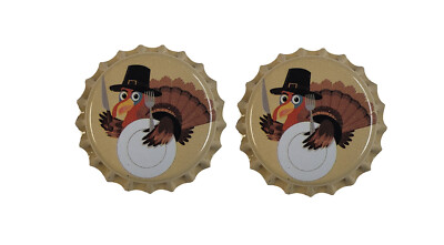 Beer Bottle Caps - Thanksgiving Turkey Plate - 1 Pair | eBay