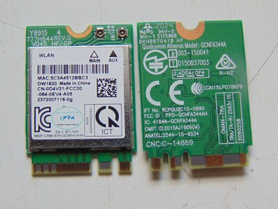 Lot of 50 DELL DW1820 WLAN WiFi 802.11ac Qualcomm QCNFA344A | eBay