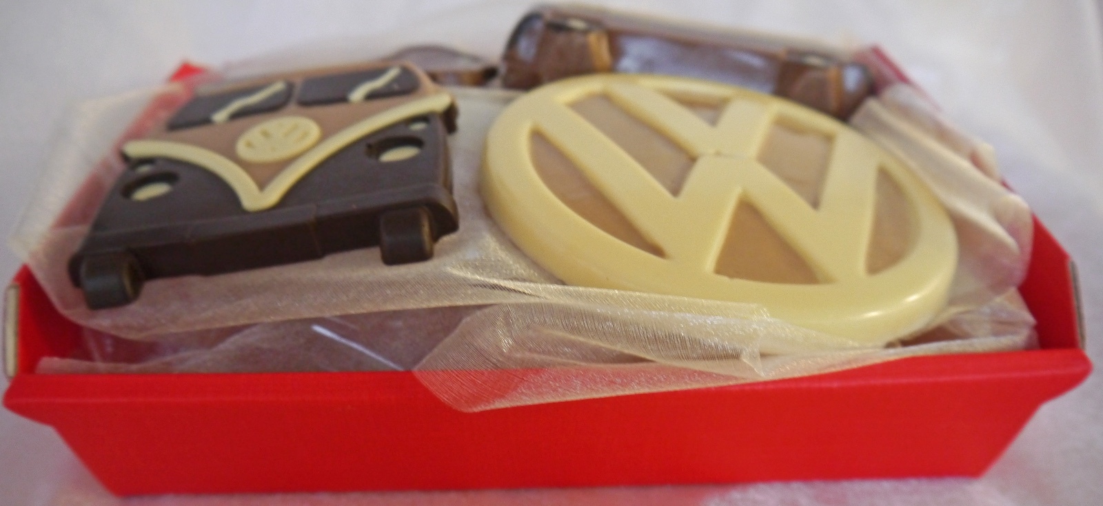 Hand-made Belgian Chocolate VW Campervan Gift Hamper Box, Van, VW badge ...