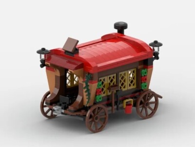 Romany Gypsy Caravan All parts LEGO Unique Mod (Minifigure & Horse Not ...