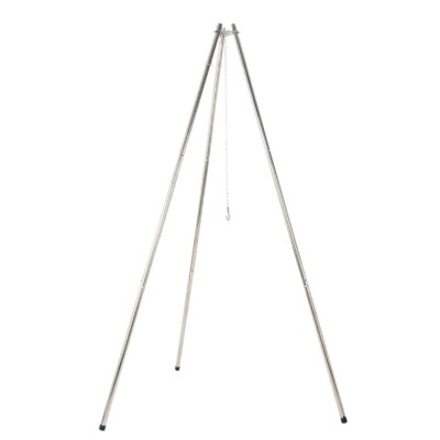 Army Style Outdoor Open Fire Tripod Cooking Stand Pot Hanging Camping ...