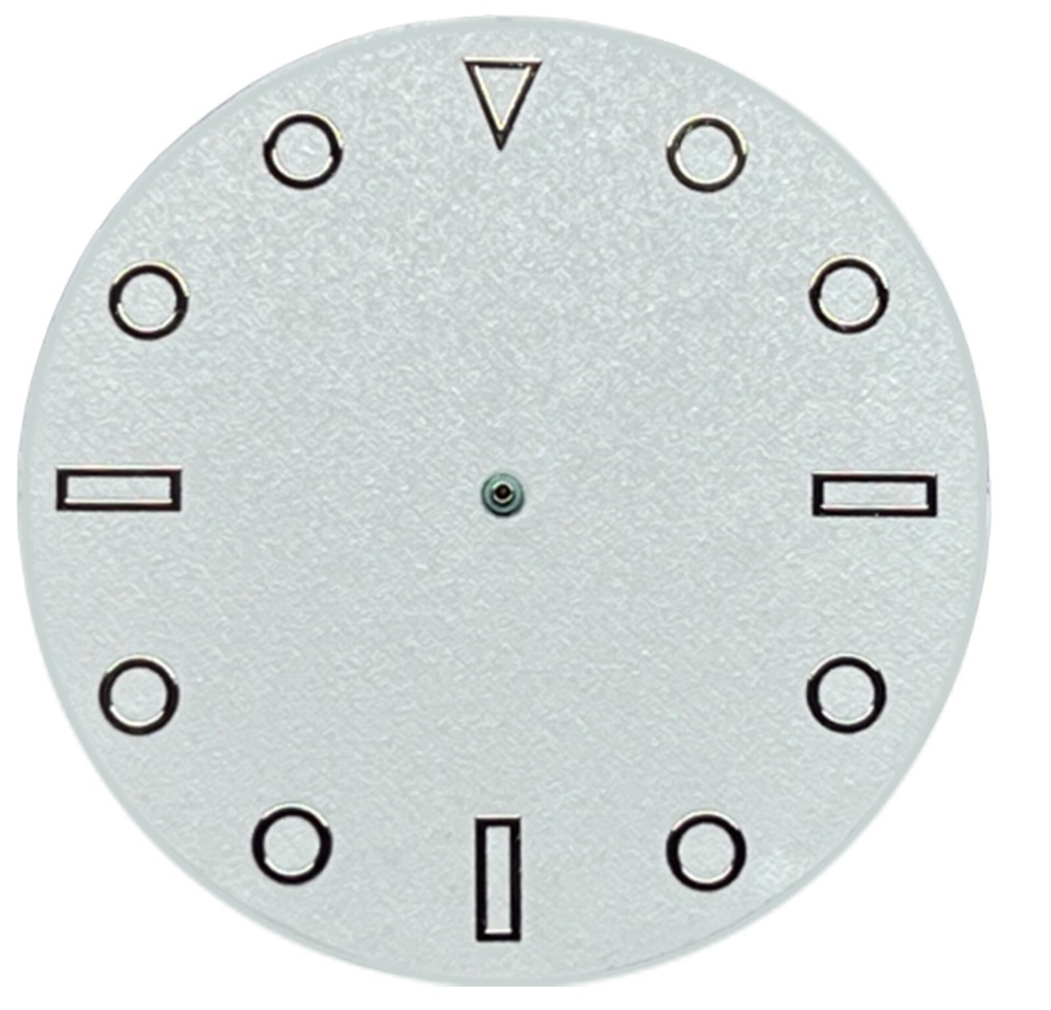 Watch Dial Hour Markers 12 pieces SILVER Numerals Triangles DOTS ...