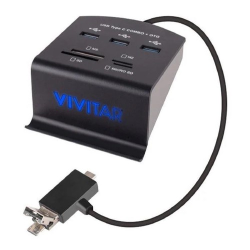 Vivitar 10 in 1 Multifunction Card Reader VIVRW7200-NOC Black with USB ...
