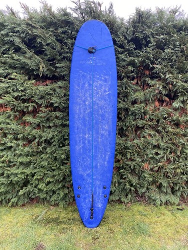 Alder 8ft Surfboard Foam soft board beginner fun learner leash fins ...