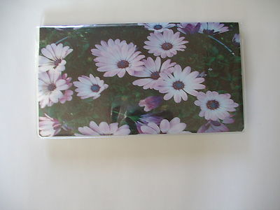 Purple flowers Checkbook cover | eBay