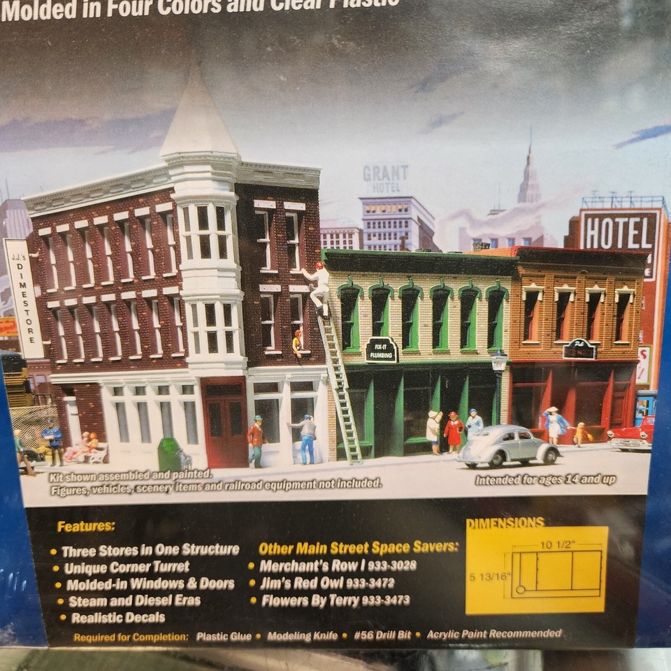 MERCHANT'S ROW 2 Stores Walthers Model Railroad Building Kit 933-3029 ...