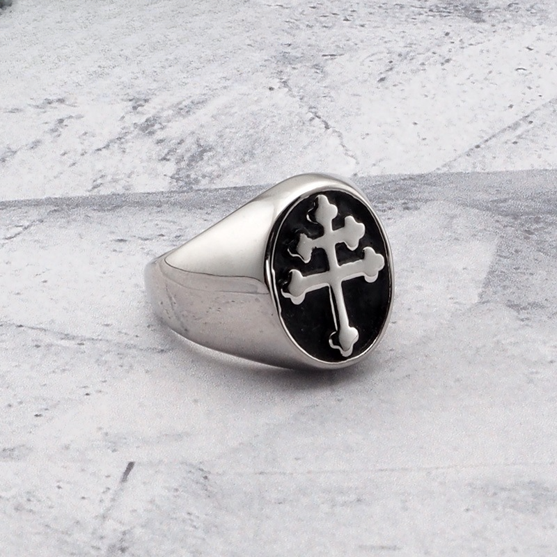 Orthodox Cross Ring Templar Cross Crusader Religious Stainless Steel ...