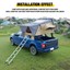 Car Roof Top Tent 3-4 Person Camping Sleep Tent w/ Ladder Sleeping Pad ...