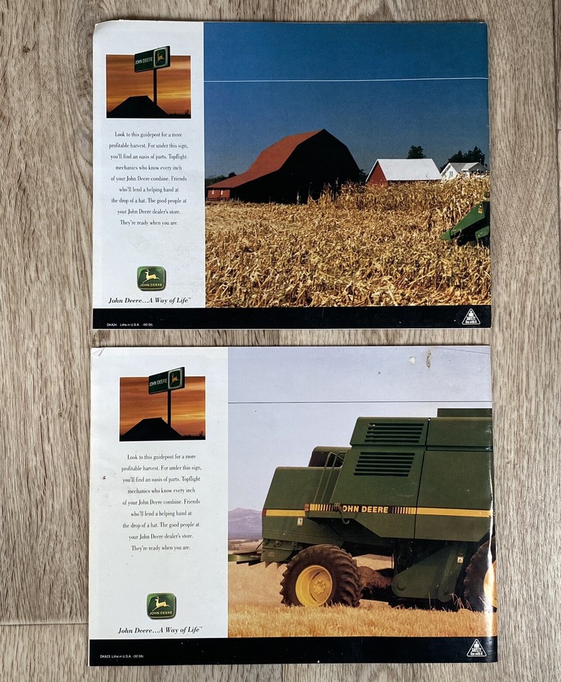 2 John Deere Sales Brochure Catalogs Maximizer Combines Row Crops ...
