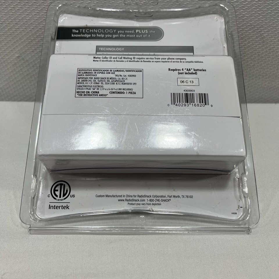 Radio Shack Caller ID/ Call Waiting ID Box Backlit #43-3903 NOS Sealed ...
