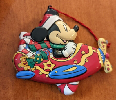 MICKEY MOUSE CANDY CANE TIN ORNAMENT CHRISTMAS 2000 DISNEY | eBay
