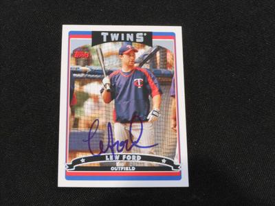 Minnesota Twins Lew Ford Signed 2006 Topps Autograph Card #334 TOUGH ...