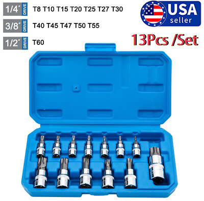 Master Star Tamperproof Driver Bit Socket Drive Female E Tork Torx Tool ...