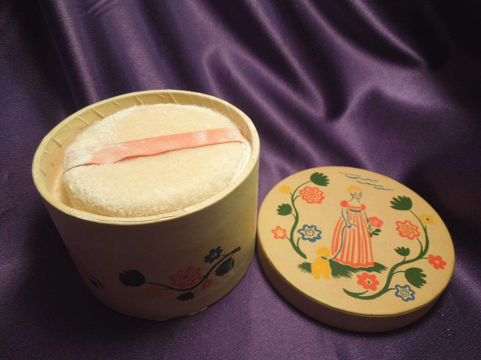 Vintage Early American Old Spice Dusting Powder W/ Puff 7 oz Container ...