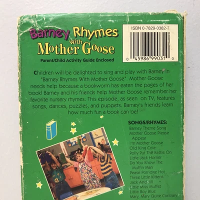 Barney & Friends Rhymes Mother Goose VHS | Grelly USA