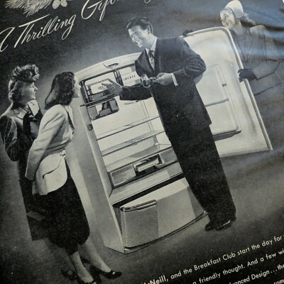 Vintage PHILCO ADVANCED DESIGN REFRIGERATOR XMAS 1947 Magazine Ad | eBay