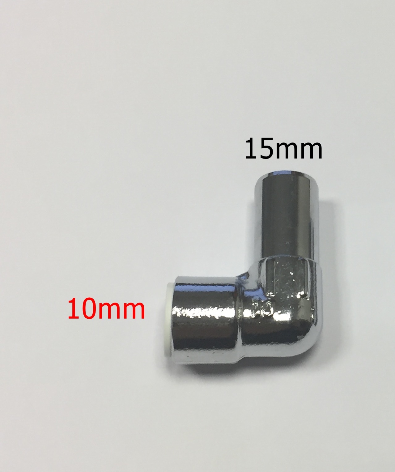 15mm x 10mm Pushfit Radiator Valve Chrome Reducing Stem Elbow *FREE ...