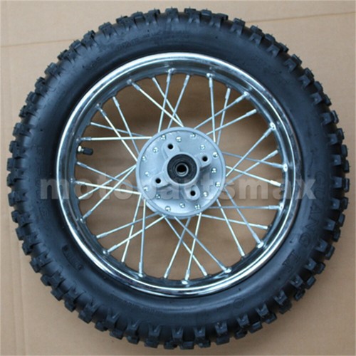 12" Rear Wheel Assembly 3.0-12 Wheel 12mm Axle Iron White Rim for Dirt ...