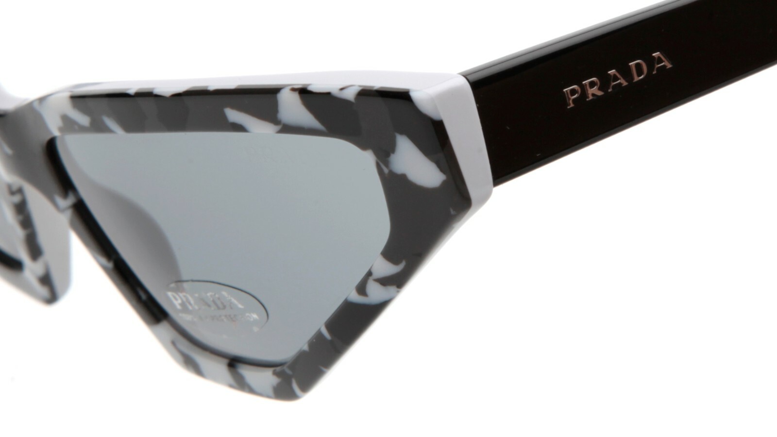 NEW PRADA SPR 12V 443-3C2 CAMOUFLAGE BLACK /GREY LENS SUNGLASSES 57-16 ...