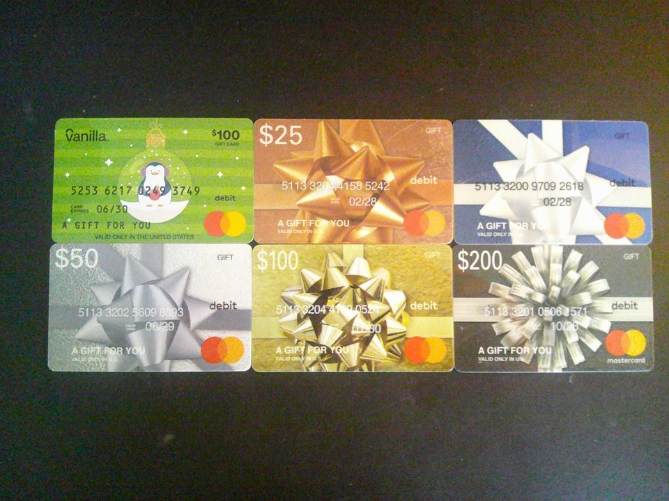 LOT OF TWENTY (20) ALL DIFFERENT COLLECTIBLE ONLY *BANK* GIFT CARDS | eBay