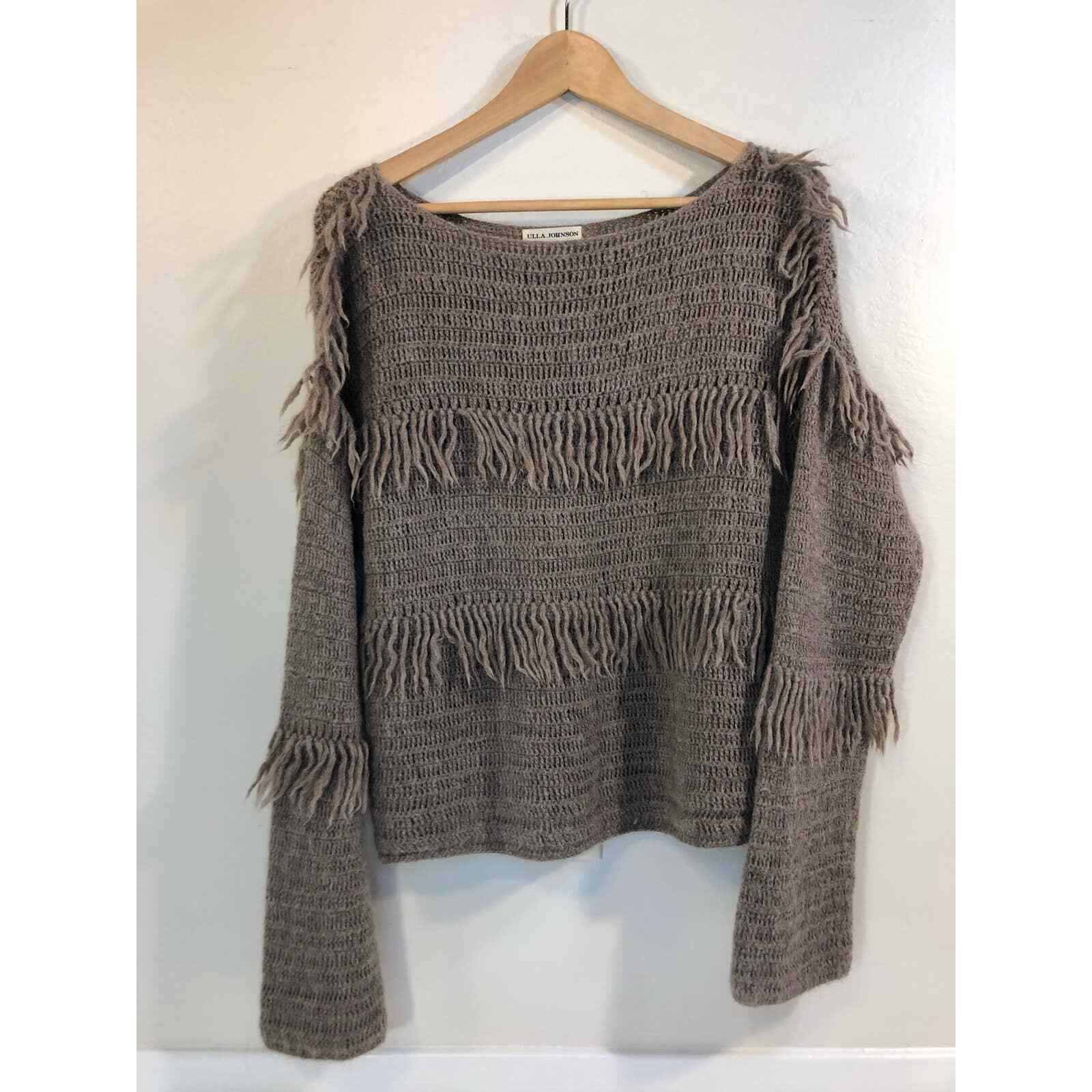 Ulla Johnson Baby Alpaca Lourdes Fringe Pullover Swea… - Gem