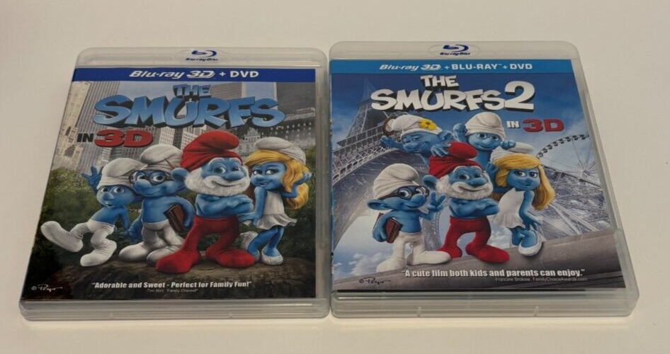 The Smurfs 1 & 2 3D (Blu-ray 3D/2D + DVD) Adventure, Animation, Comedy ...